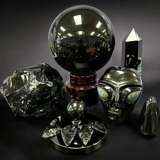 Black Obsidian Crystals & Carvings | Protection Stones | Raven’s ...