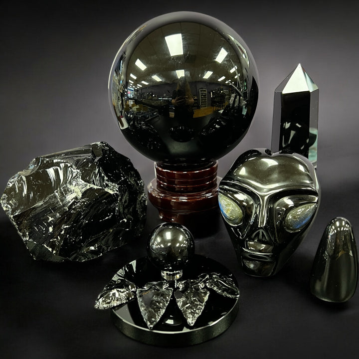 Black Obsidian Crystals & Carvings | Protection Stones | Raven’s ...