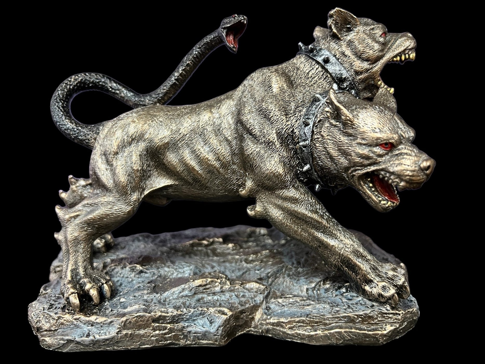 Cerberus Greek Mythology Three-Headed Hound of Hades Statue with Snake Tail | Veronese Design ...