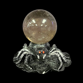 Spider Sphere Stand | Black Resin Crystal Altar Holder – Raven's Cauldron